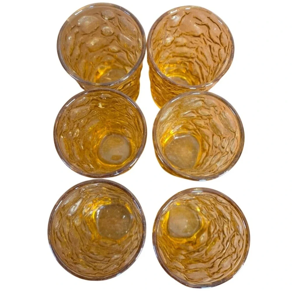 Anchor Hocking | Dining | Anchor Hocking Lido Milano Amber Crinkle ...